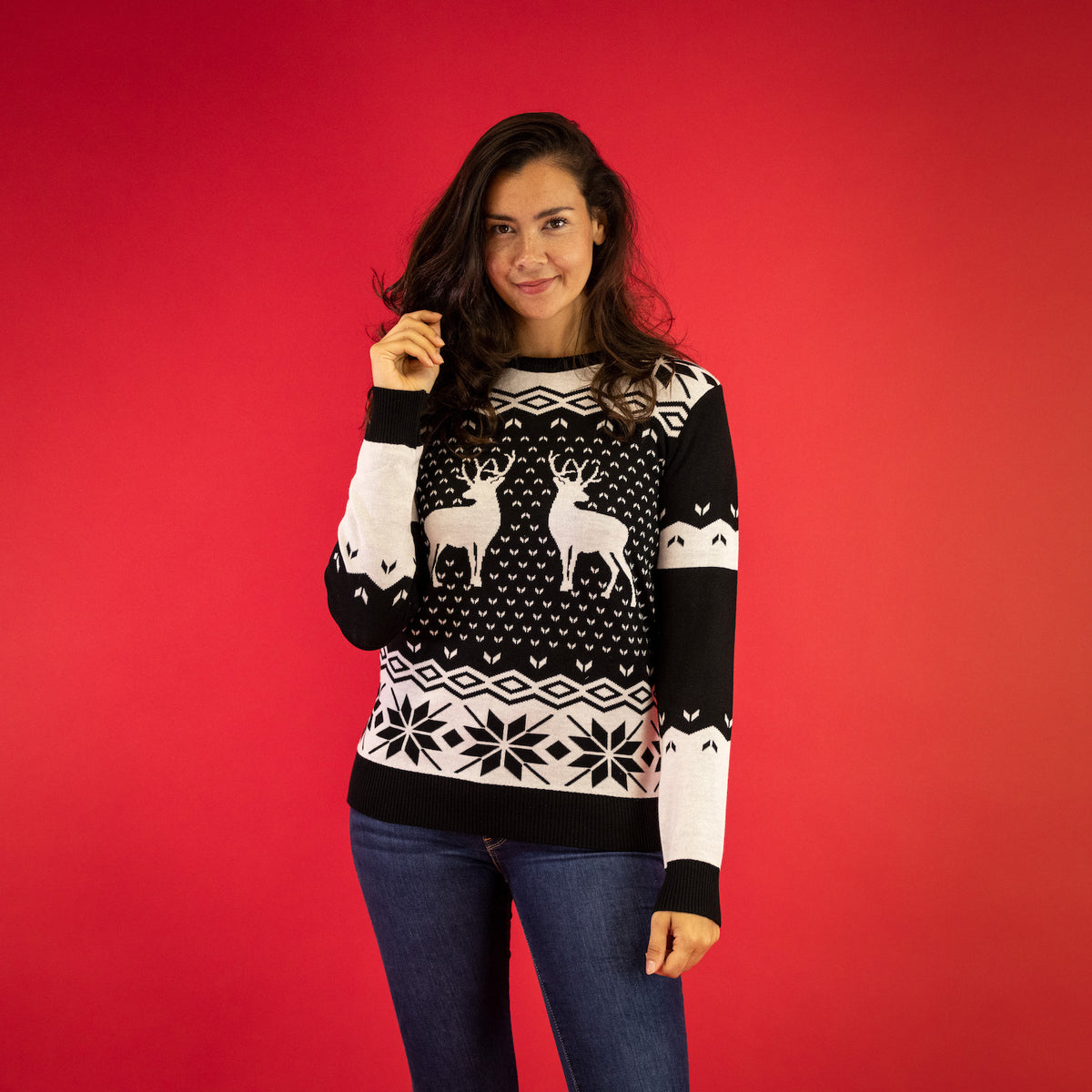 JAP Kersttrui - Classic One Zwart | Tijdloos & Stijlvol – JAPChristmas.eu